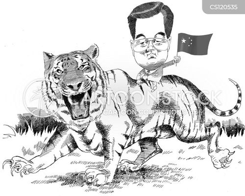 Tiger Economy Cartoons and Comics - funny pictures from CartoonStock