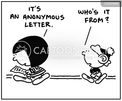Anonymous Letter Cartoons and Comics - funny pictures from CartoonStock