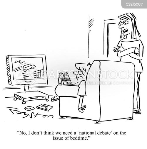 Bedtime Conflict Cartoons and Comics - funny pictures from CartoonStock