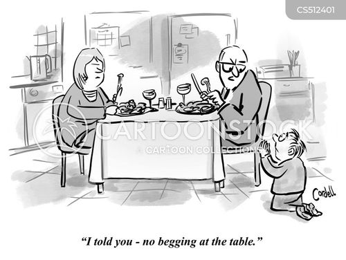 Begging For Food Cartoons and Comics - funny pictures from CartoonStock