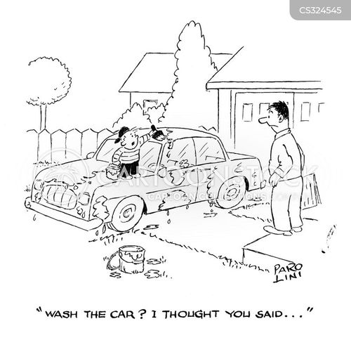 Washing Cars Cartoons and Comics - funny pictures from CartoonStock