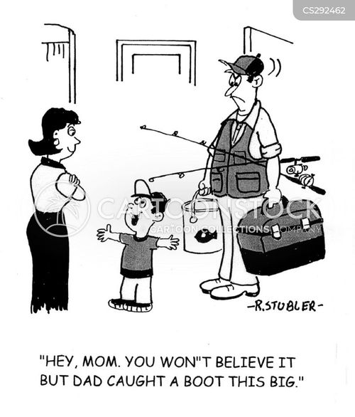 Fishing Boast Cartoons and Comics - funny pictures from CartoonStock