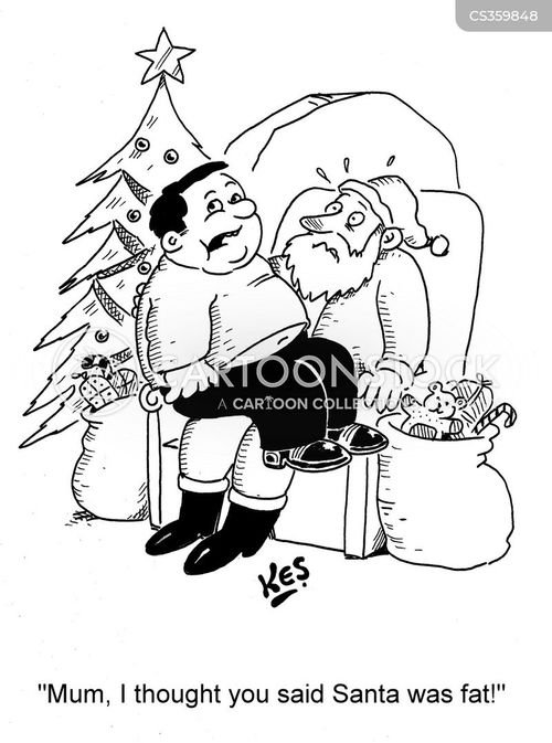 Fat Santa Cartoons and Comics - funny pictures from CartoonStock