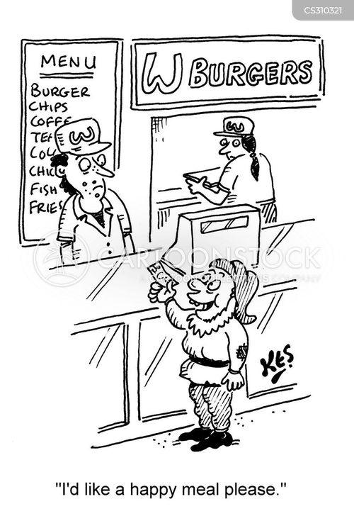 Fast Food Cafe Cartoons and Comics - funny pictures from CartoonStock