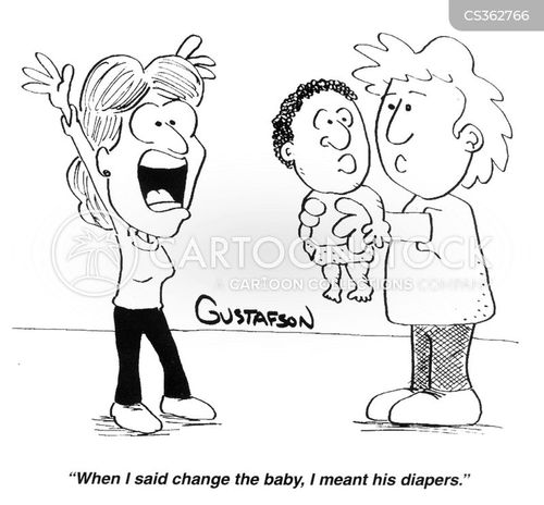 Change The Baby Cartoons and Comics - funny pictures from CartoonStock