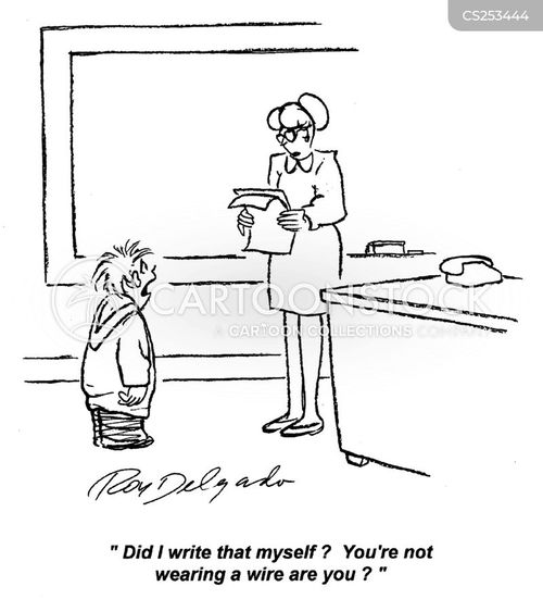 Wearing A Wire Cartoons and Comics - funny pictures from CartoonStock