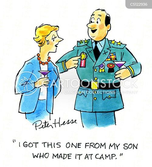 War Medal Cartoons and Comics - funny pictures from CartoonStock