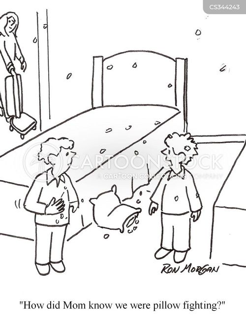 Pillow Fighting Cartoons and Comics - funny pictures from CartoonStock