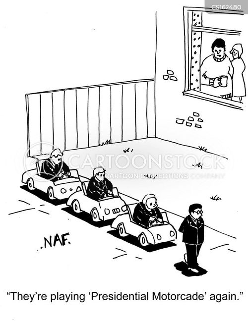 Motorcade Cartoons and Comics - funny pictures from CartoonStock