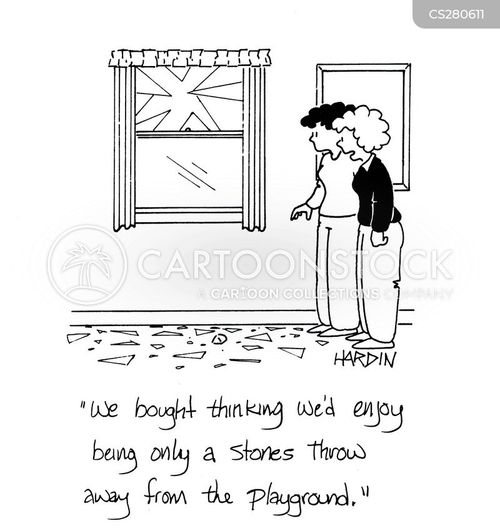 Throwing Stones Cartoons and Comics - funny pictures from CartoonStock