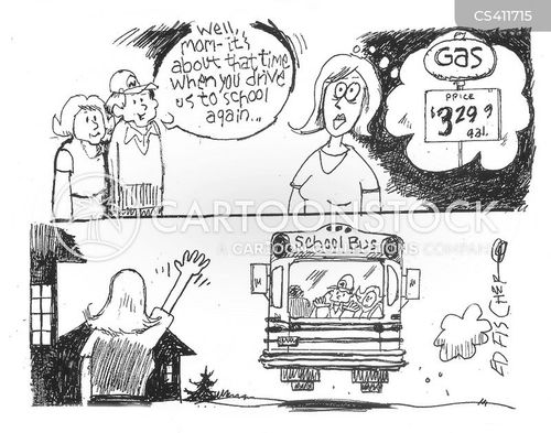 School Bus Gas Cartoons and Comics - funny pictures from CartoonStock