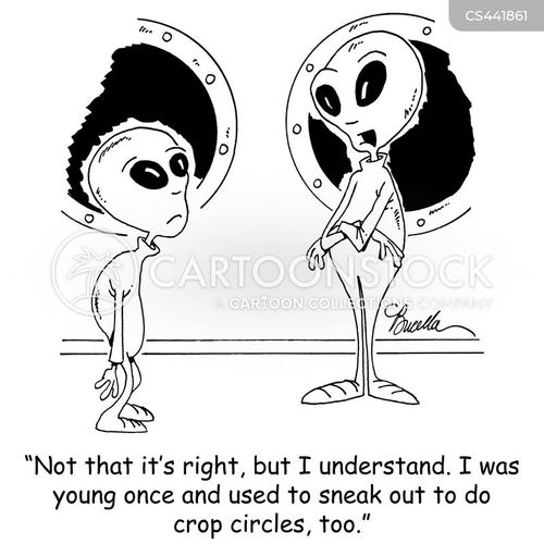 Crop Circles Cartoons and Comics - funny pictures from CartoonStock