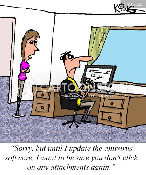 Antivirus Software Cartoons and Comics - funny pictures from CartoonStock