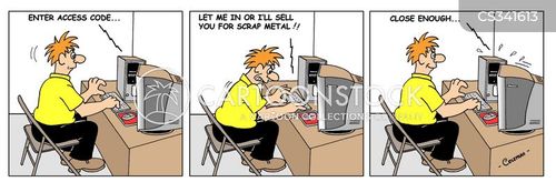 Computer Access Cartoons and Comics - funny pictures from CartoonStock