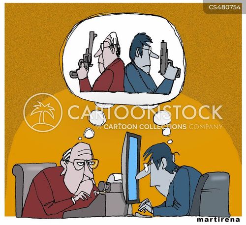 Wizards Duel Cartoons and Comics - funny pictures from CartoonStock