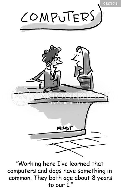 Dog With Computer Cartoons and Comics - funny pictures from CartoonStock