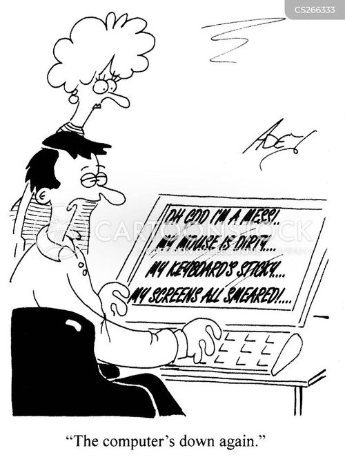 Down Computers Cartoons and Comics - funny pictures from CartoonStock