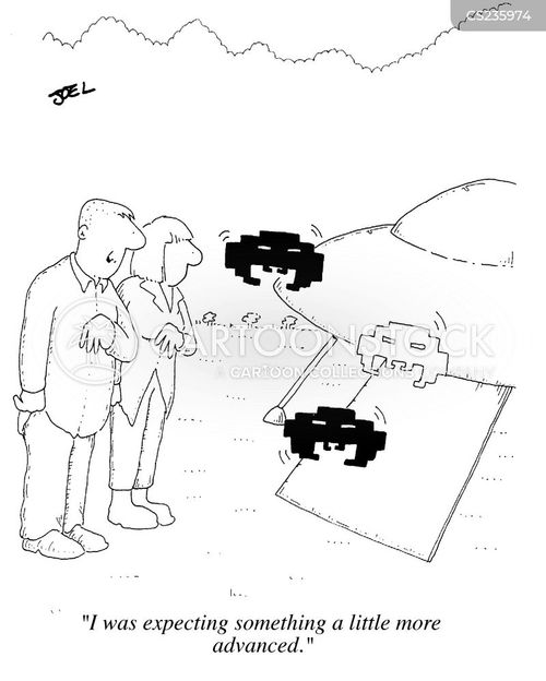 Space Invaders Cartoons and Comics - funny pictures from CartoonStock