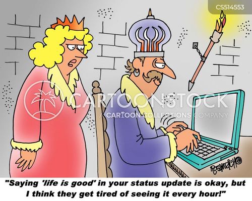 Social Media Status Cartoons and Comics - funny pictures from CartoonStock