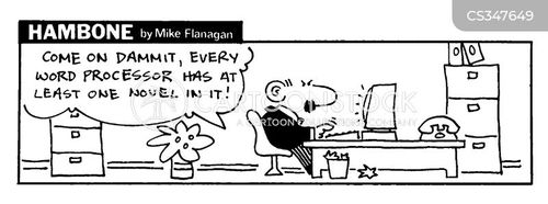 Word Processor Cartoons and Comics - funny pictures from CartoonStock