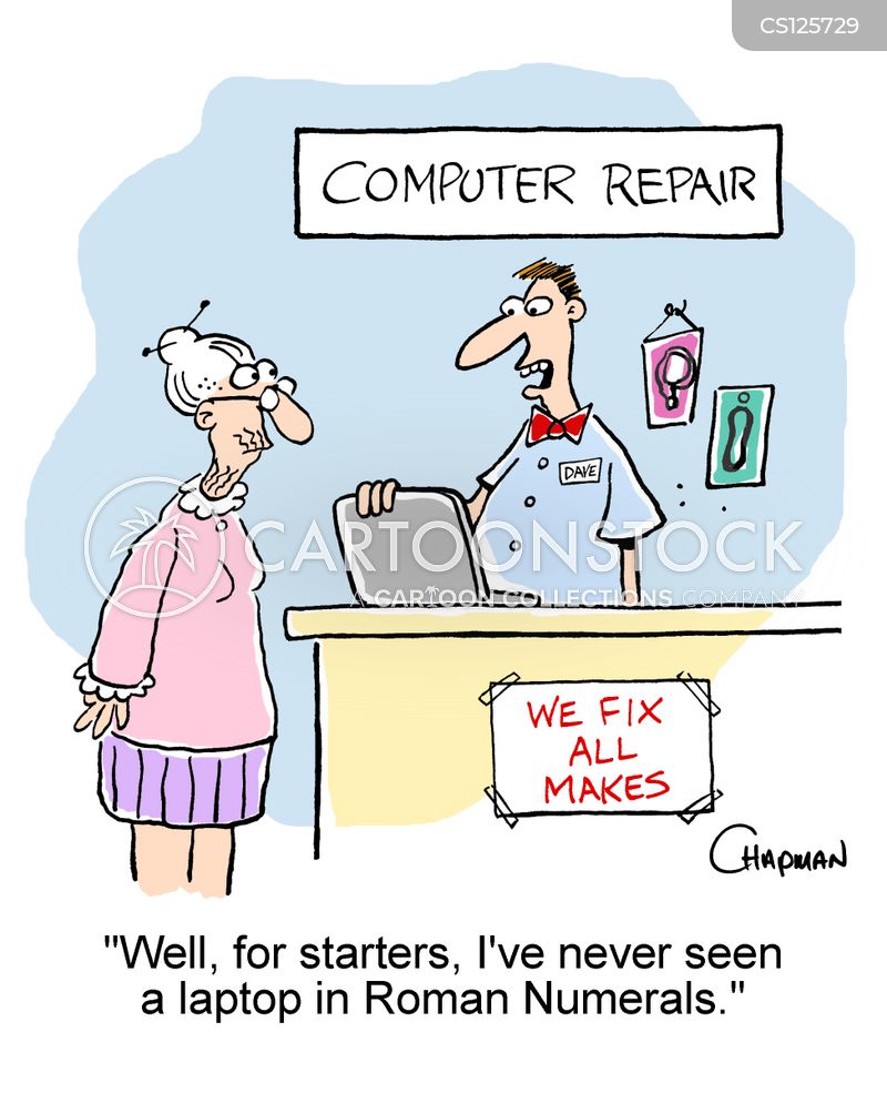 Cartoon Old Technology