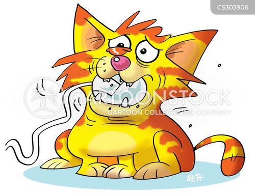 Cat Eating Mouse Drawing