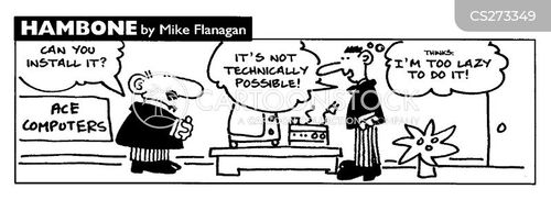 Installed Cartoons and Comics - funny pictures from CartoonStock