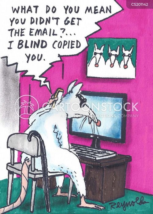 Blind Carbon Copy Cartoons and Comics - funny pictures from CartoonStock