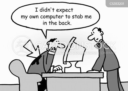 Stab In The Back Cartoons and Comics - funny pictures from CartoonStock