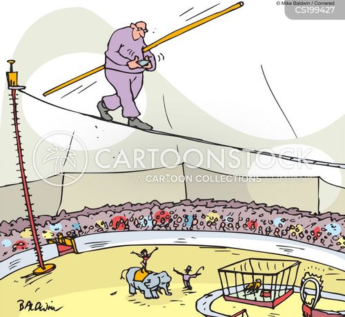 High Wire Cartoons and Comics - funny pictures from CartoonStock