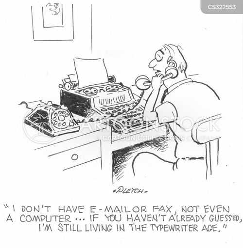 Cartoons und Karikaturen mit Fax