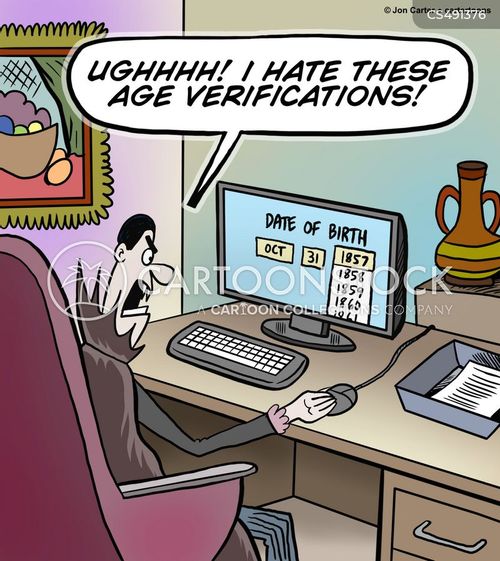 Age Verification Cartoons and Comics - funny pictures from CartoonStock