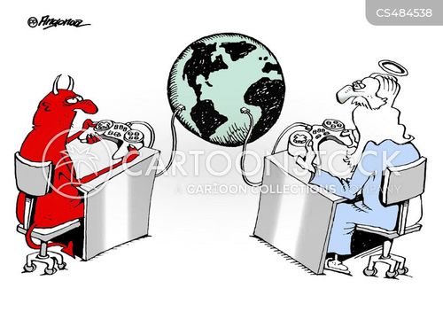 Evil Vs Good Cartoons and Comics - funny pictures from CartoonStock