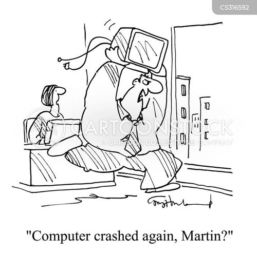 Computer Crashing Cartoons and Comics - funny pictures from CartoonStock