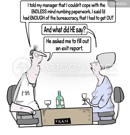 Exit Reports Cartoons and Comics - funny pictures from CartoonStock