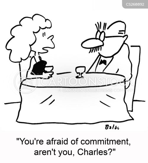 Scared Of Commitment Cartoons and Comics - funny pictures from CartoonStock
