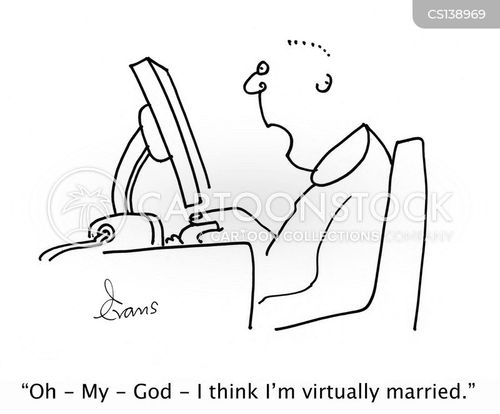 Virtual Dating Cartoons and Comics - funny pictures from CartoonStock