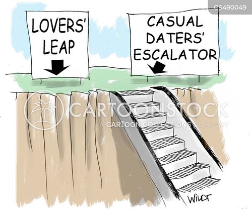 Lovers'leap Cartoons and Comics - funny pictures from CartoonStock