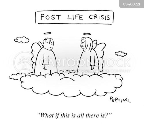 Afterlife Struggles Cartoons and Comics - funny pictures from CartoonStock