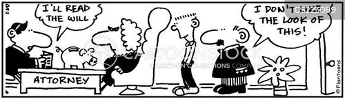 Reading The Will Cartoons and Comics - funny pictures from CartoonStock