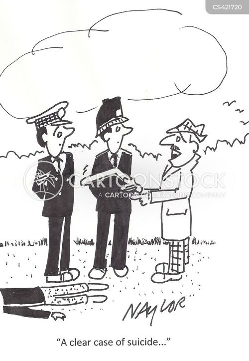 Self-harm Cartoons and Comics - funny pictures from CartoonStock