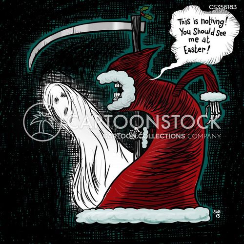 Festive Undead Cartoons and Comics - funny pictures from CartoonStock