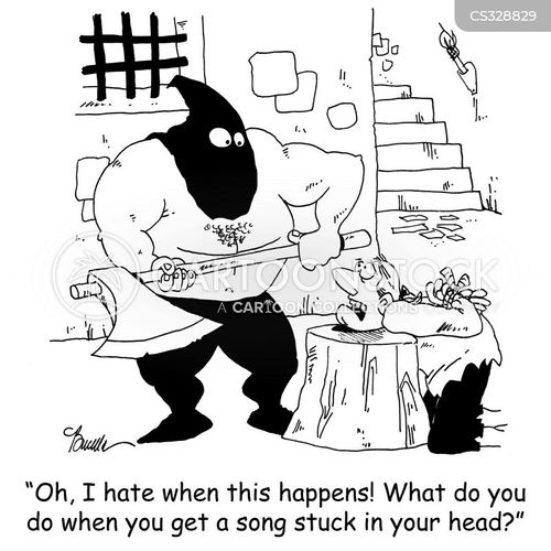 Song Stuck In Head Cartoons and Comics - funny pictures from CartoonStock