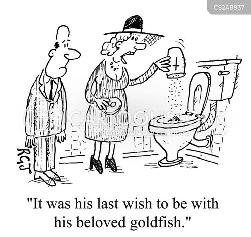 Flushing Goldfish Cartoons and Comics - funny pictures from CartoonStock