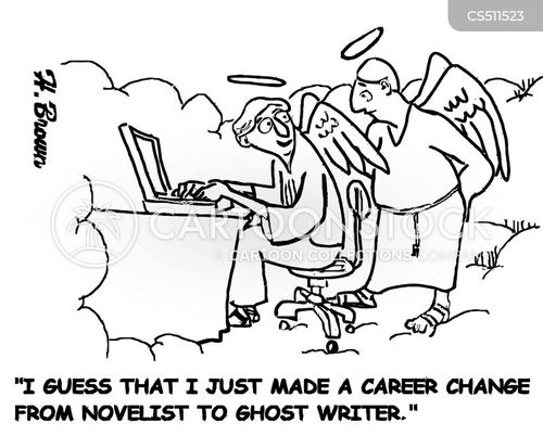 Ghost Writer Cartoons and Comics - funny pictures from CartoonStock