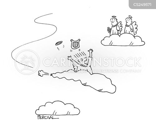 Clouds Afterlife Cartoons and Comics - funny pictures from CartoonStock