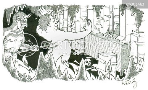 Gates To Hell Cartoons and Comics - funny pictures from CartoonStock