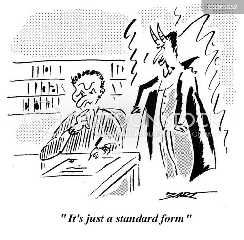 Standard Form Cartoons and Comics - funny pictures from CartoonStock