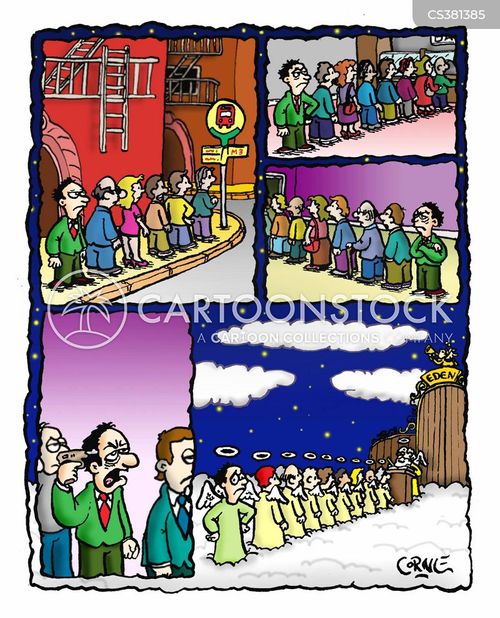Waiting In Line Cartoons and Comics - funny pictures from CartoonStock