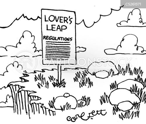 Lovers' Leap Cartoons and Comics - funny pictures from CartoonStock